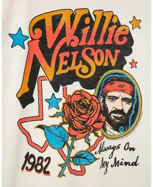 Junk Food Clothing Willie Nelson Vintage T-shirt - Birch