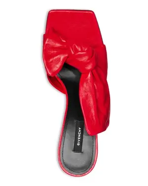 Givenchy Boudoir Bow Mule Sandals - Vermillon