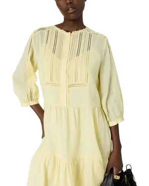 Gerard Darel Riane Tiered Dress - Yellow