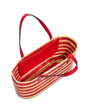 Poolside Capri Raffia Tote - Tomato