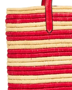 Poolside Capri Raffia Tote - Tomato