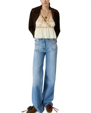 Gerard Darel Celisa Peplum Hem Top