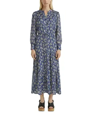 Gerard Darel Ruvia Printed Long Sleeve Shirtdress