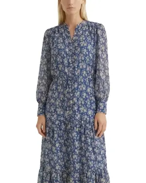 Gerard Darel Ruvia Printed Long Sleeve Shirtdress