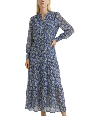 Gerard Darel Ruvia Printed Long Sleeve Shirtdress