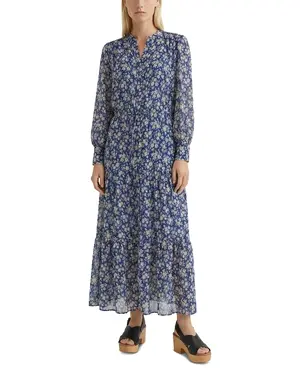 Gerard Darel Ruvia Printed Long Sleeve Shirtdress