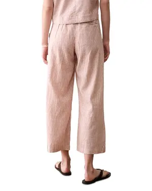 Marine Layer Allison Crop Trousers - Rust Stripe