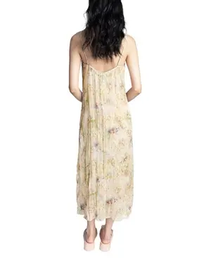 Anna Sui Oasis Blooms Slip Dress - Corn Multi