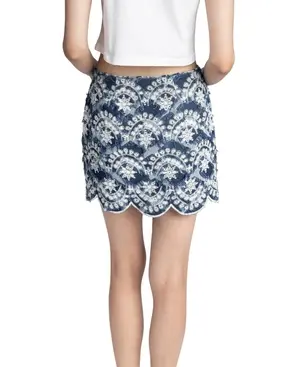 Anna Sui Sonora Denim Mini Skirt