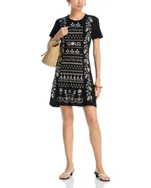 Johnny Was Azova Seamed Knit Dress