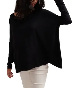 Hatch Collection Longsleeve Maternity Tee - Black