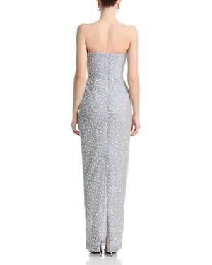 SAU LEE Tilly Embellished Strapless Gown