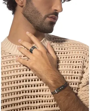 Messika Move Titanium Diamond Cord Bracelet