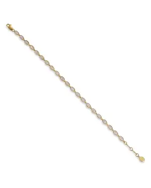 BY PARIAH 14k Yellow Gold Diamond Cluster Eternity Bracelet