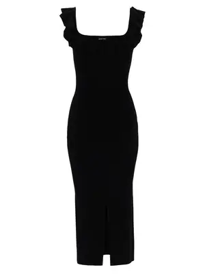 Michael Kors Midi Dress With Ruffled Detail