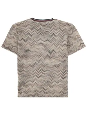 Missoni T-shirt In Cotone - Beige