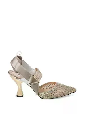 Fendi Colibrì Crystal-embellished Heeled Pumps