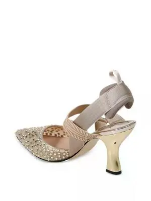 Fendi Colibrì Crystal-embellished Heeled Pumps