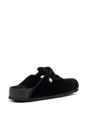 BIRKENSTOCK Buckle-detail Velvet Sandals