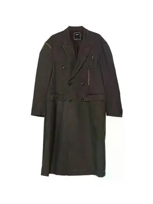 SEWMOD Contrast-stitch Double-breasted Coat