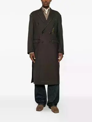 SEWMOD Contrast-stitch Double-breasted Coat