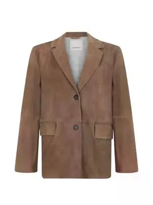 Max Mara Anfora Suede Notched-lapel Jacket
