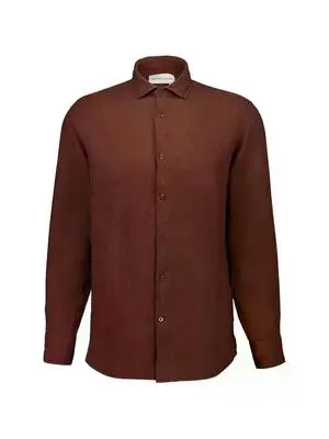 Frescobol Carioca Antonio Long-sleeve Linen Shirt - Brown