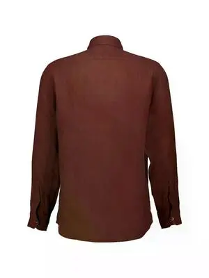 Frescobol Carioca Antonio Long-sleeve Linen Shirt - Brown