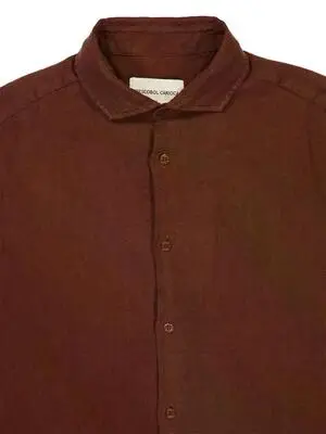 Frescobol Carioca Antonio Long-sleeve Linen Shirt - Brown
