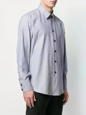 BILLIONAIRE Geometric Patterned Curved Hem Shirt