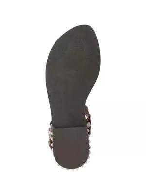 Ash Podium Leather Flat Sandals