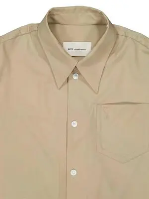 AMI Paris Sharp-collar Wool Shirt