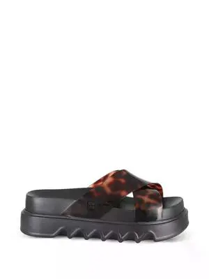 Melissa Tortoiseshell-effect Crossover Sandals