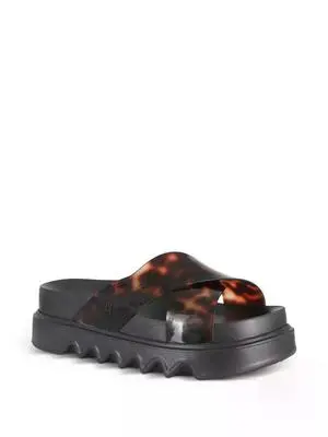 Melissa Tortoiseshell-effect Crossover Sandals