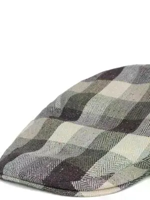 LOCK & CO. HATTERS Grosvenor Check Flat Cap - Neutrals