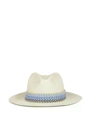 LOCK & CO. HATTERS Walter Chevron-patterned Panama Hat
