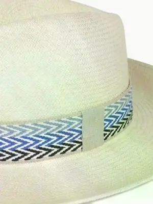 LOCK & CO. HATTERS Walter Chevron-patterned Panama Hat