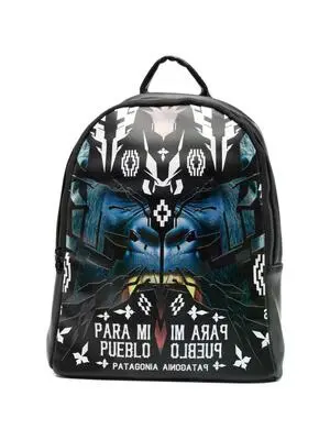 COUNTY OF MILAN Graphic-print Backpack - Black