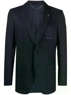 BILLIONAIRE Crest Motif Wool Blazer