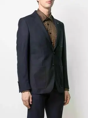 BILLIONAIRE Crest Motif Wool Blazer