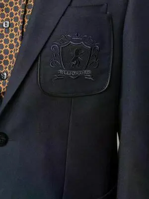BILLIONAIRE Crest Motif Wool Blazer