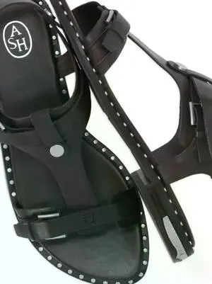 Ash Piper Stud-embellished Buckle-strap Sandals - Brown
