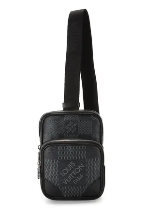 LOUIS VUITTON Damier Graphite 3d Amazone Sling - Black