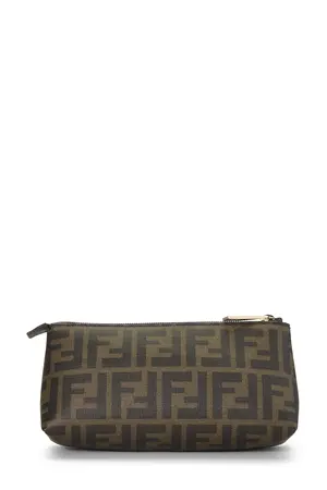 Fendi Zucca Coated Canvas Pouch With American Flag Graphic