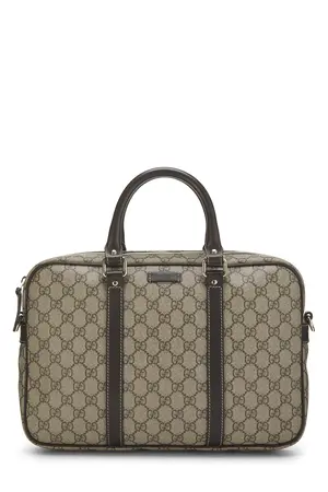 Gucci Gg Supreme Briefcase - Brown