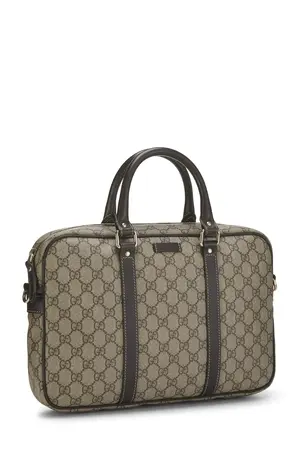 Gucci Gg Supreme Briefcase - Brown