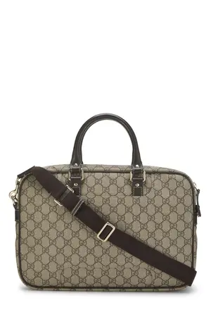 Gucci Gg Supreme Briefcase - Brown