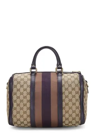Gucci Original Gg Vintage Web Boston - Purple