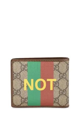 Gucci Gg Supreme Canvas 'fake/not' Bifold Wallet