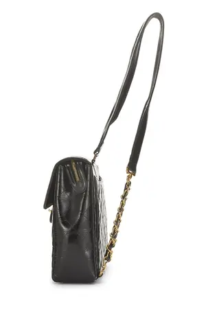 Chanel Quilted Patent Flap Backpack